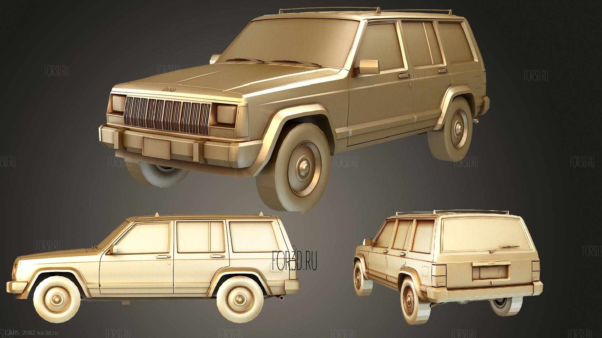 Jeep Cherokee XJ - 3d stl модель для ЧПУ